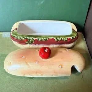 Enesco | Dining | Enesco Hot Dog Salt Pepper Relish Dish Japan Vintage ...